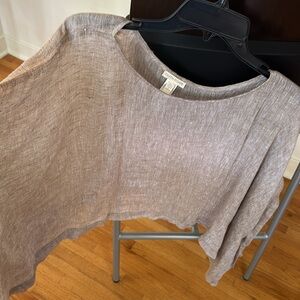 Eileen Fisher | Tops | Eileen Fisher Linen Topper Osfa | Poshmark